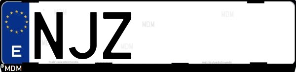 Fecha exacta de la matrícula NJZ | Matrículas de España